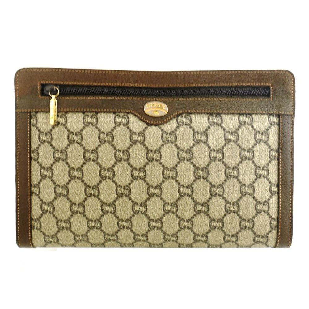 Vintage Gucci Plus Supreme Gg Monogram Canvas And Lea… - Gem